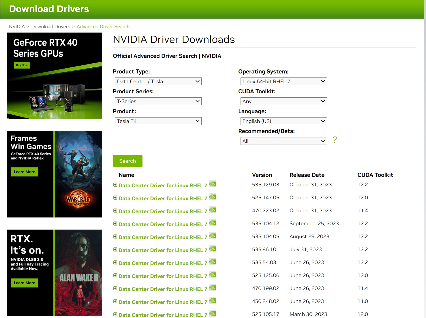 CentOS 7.9服务器安装、卸载NVIDIA GPU驱动总结 – 风声